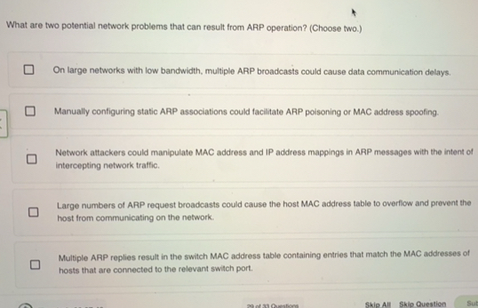 Solved: What are two potential network problems that can result from ...