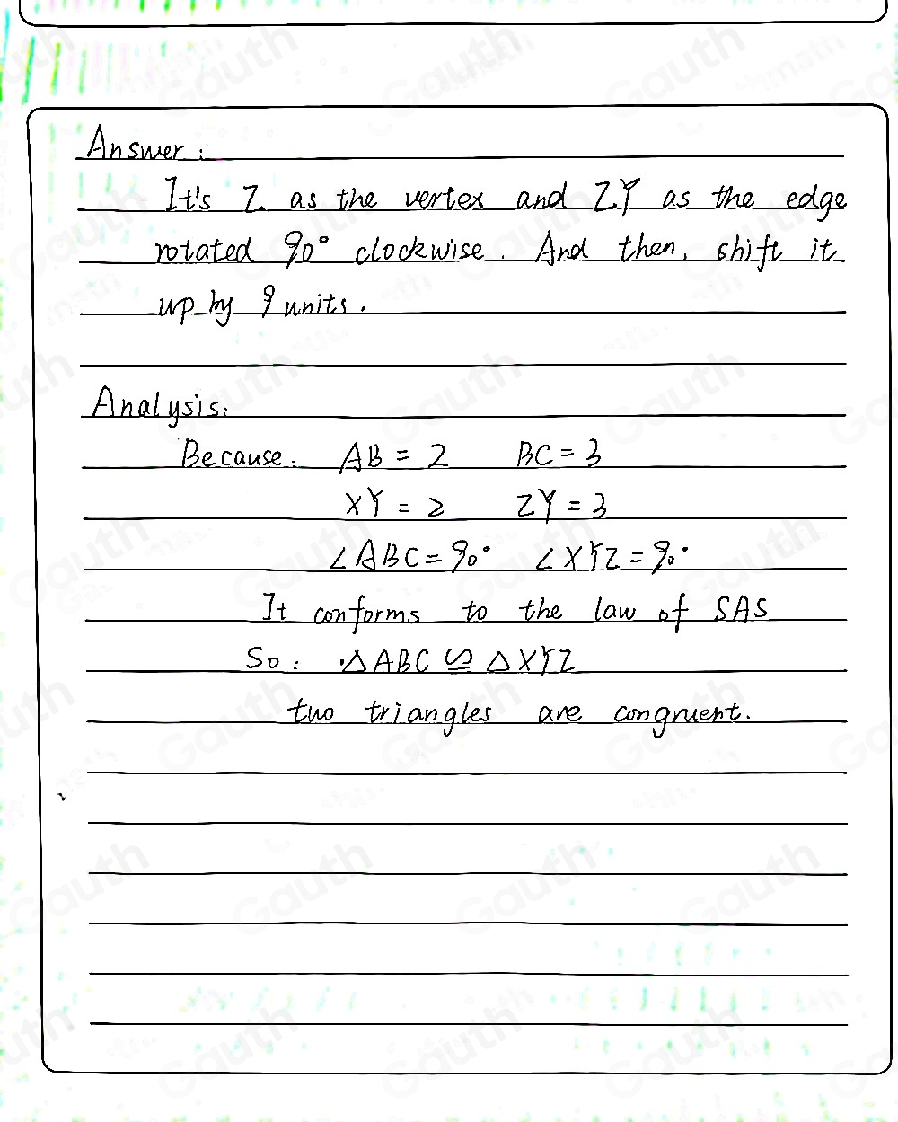 Solved: ations Transformations Unit Test What transformations were made ...