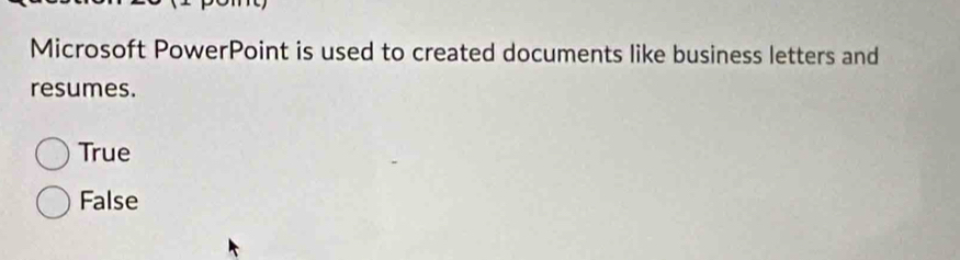 Solved: Microsoft PowerPoint is used to created documents like business ...