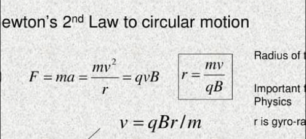 Solved: ewton's 2^(nd) Law to circular motion Radius of F=ma= mv^2/r ...
