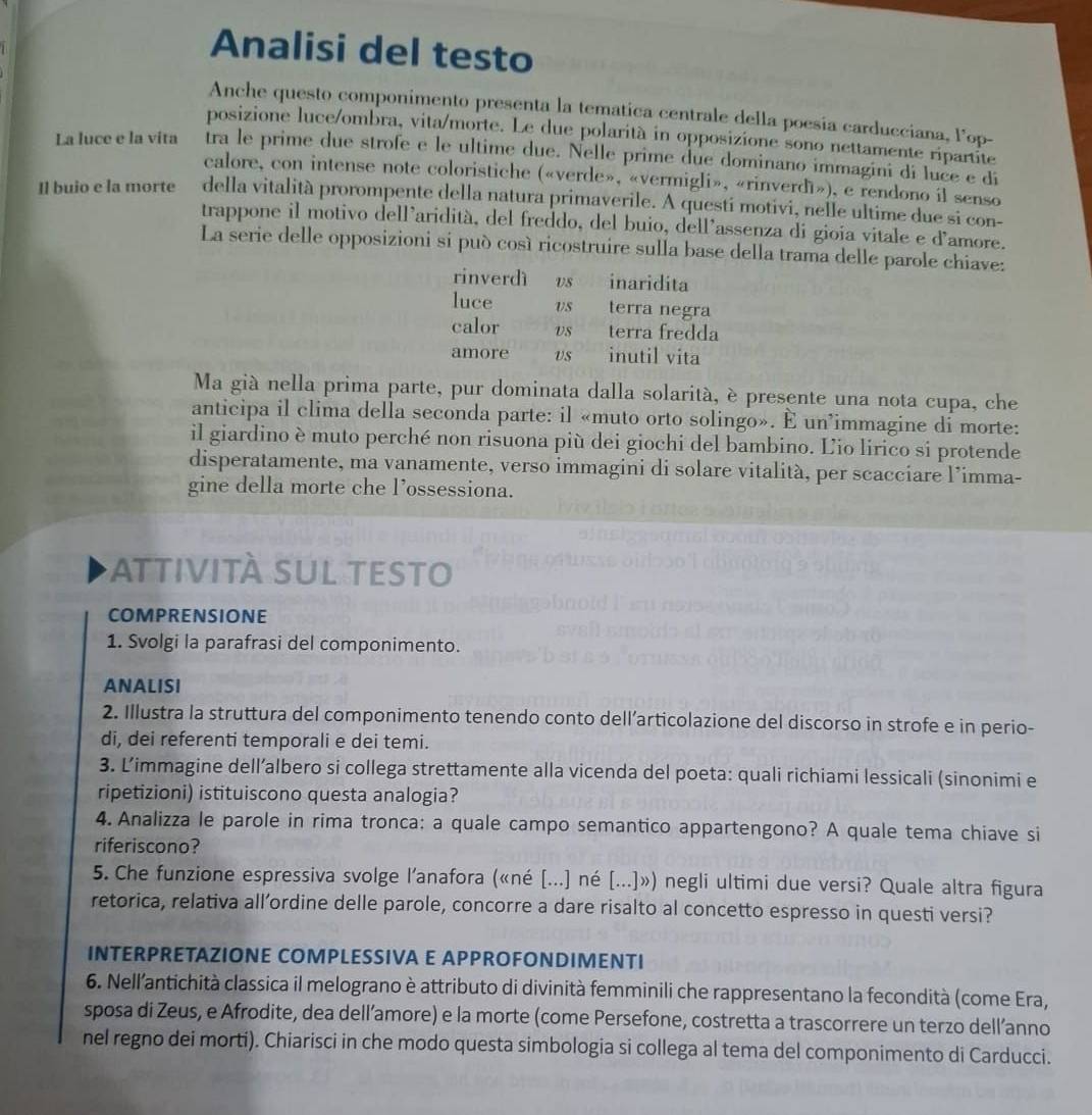 Risolto:Analisi del testo Anche questo componimento presenta la ...