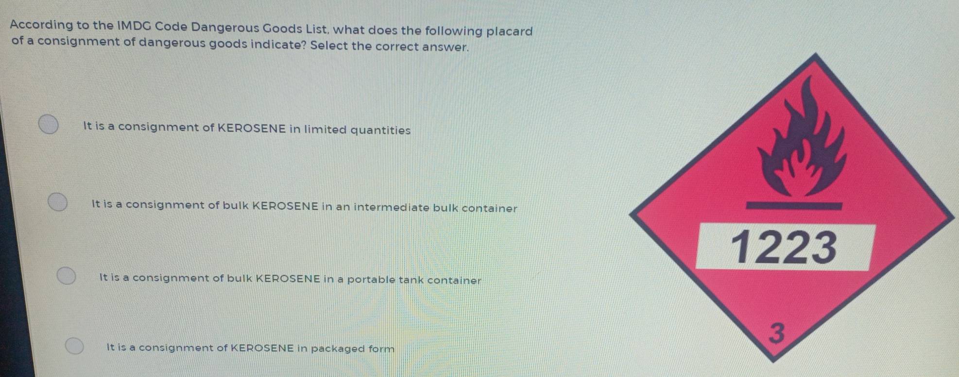 Solved: According to the IMDG Code Dangerous Goods List, what does the ... Solved: According to the IMDG Code Dangerous Goods List, what does the ...