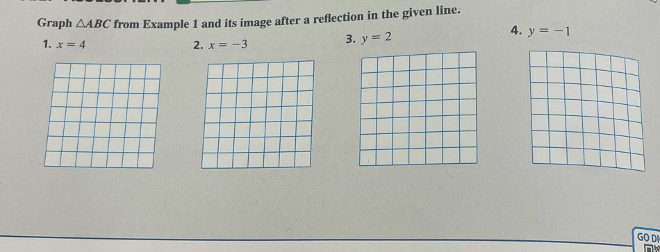 Solved: Graph ABC from Example 1 and its image after a reflection in ...