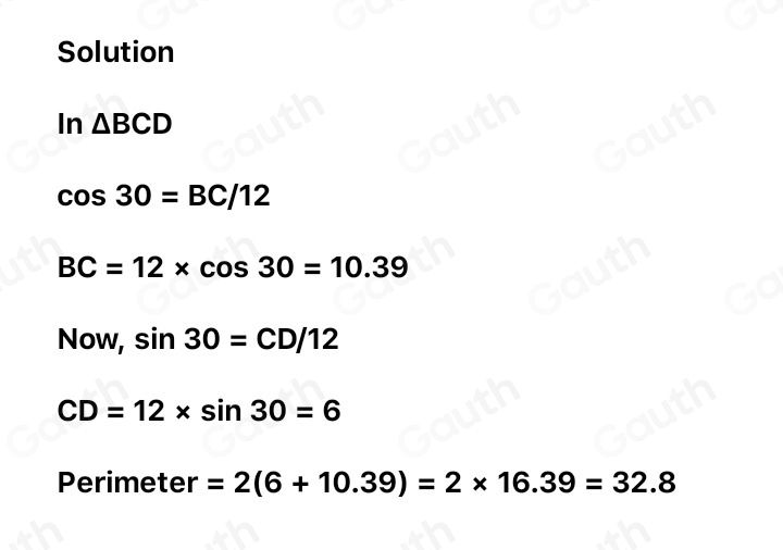 Solved: The diagram shows rectangle ABCD, with diagonal overline BD ...