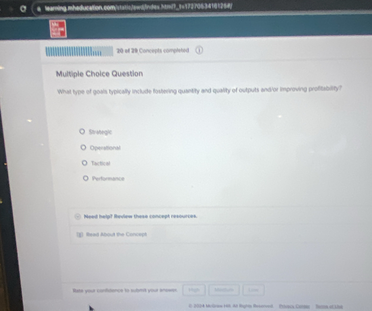Solved: of 29 Concepts completed Multiple Choice Question What type of ...