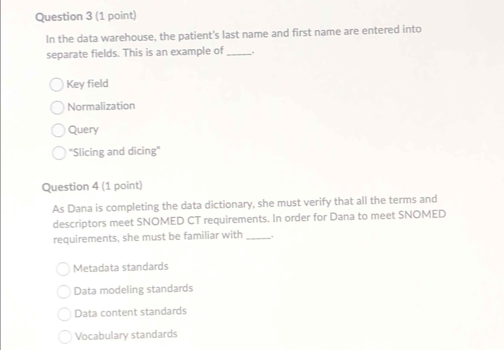 Solved: In the data warehouse, the patient’s last name and first name ...