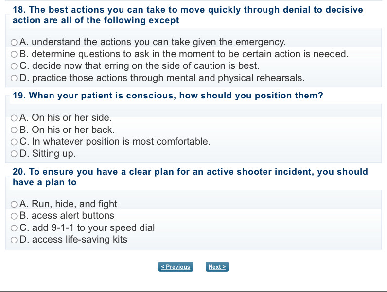 Solved: The best actions you can take to move quickly through denial to ...