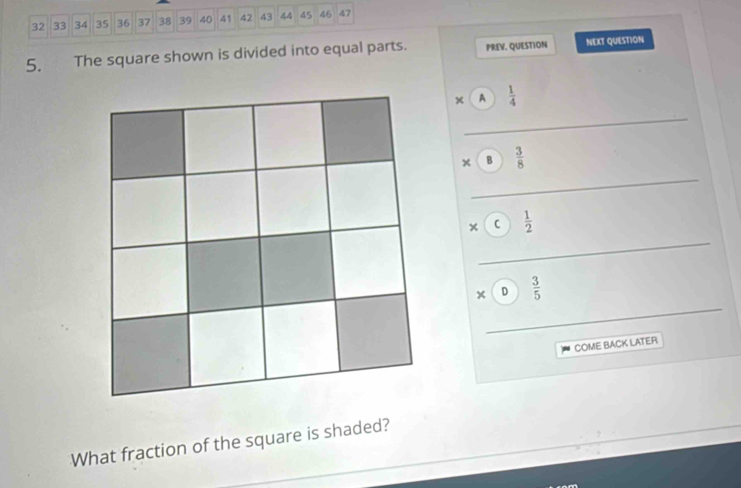 Solved: 32 33 34 35 36 37 38 39 40 41 42 43 44 45 46 47 5. The square ...