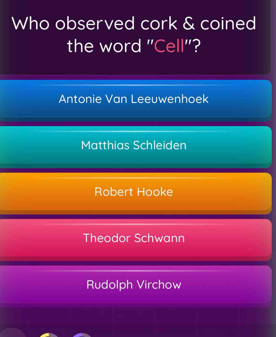 Solved: Who observed cork & coined the word "Cell"? Antonie Van ...