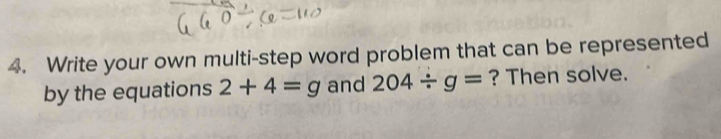 Solved: Write your own multi-step word problem that can be represented ...