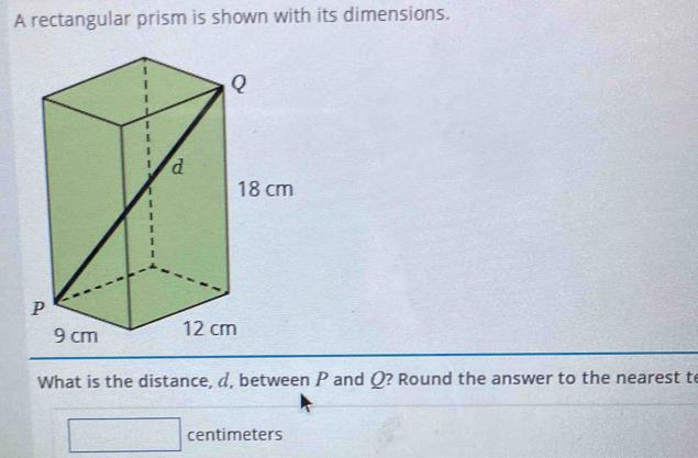 Solved: A rectangular prism is shown with its dimensions. What is the ...