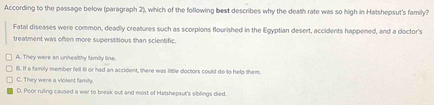 Solved: According to the passage below (paragraph 2), which of the ...