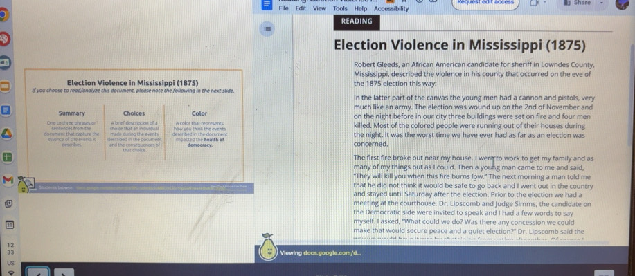 Solved: File Edit View Tools Help Accessibility READING Election ...