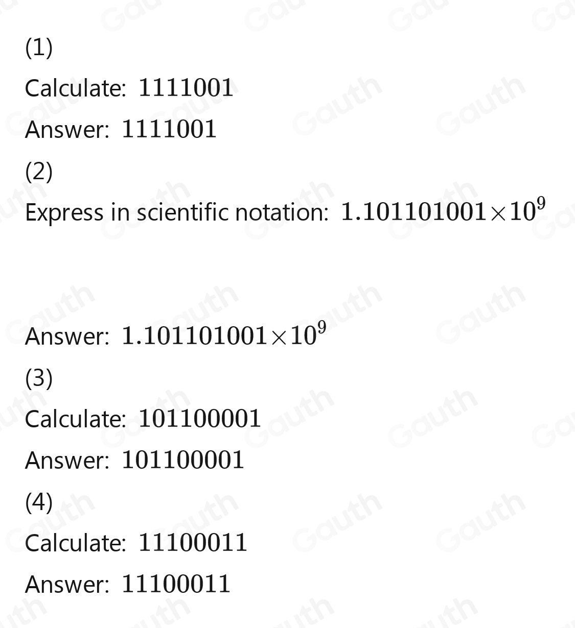 Solved: Change the following binary numbers to base-10 numbers. Show ...