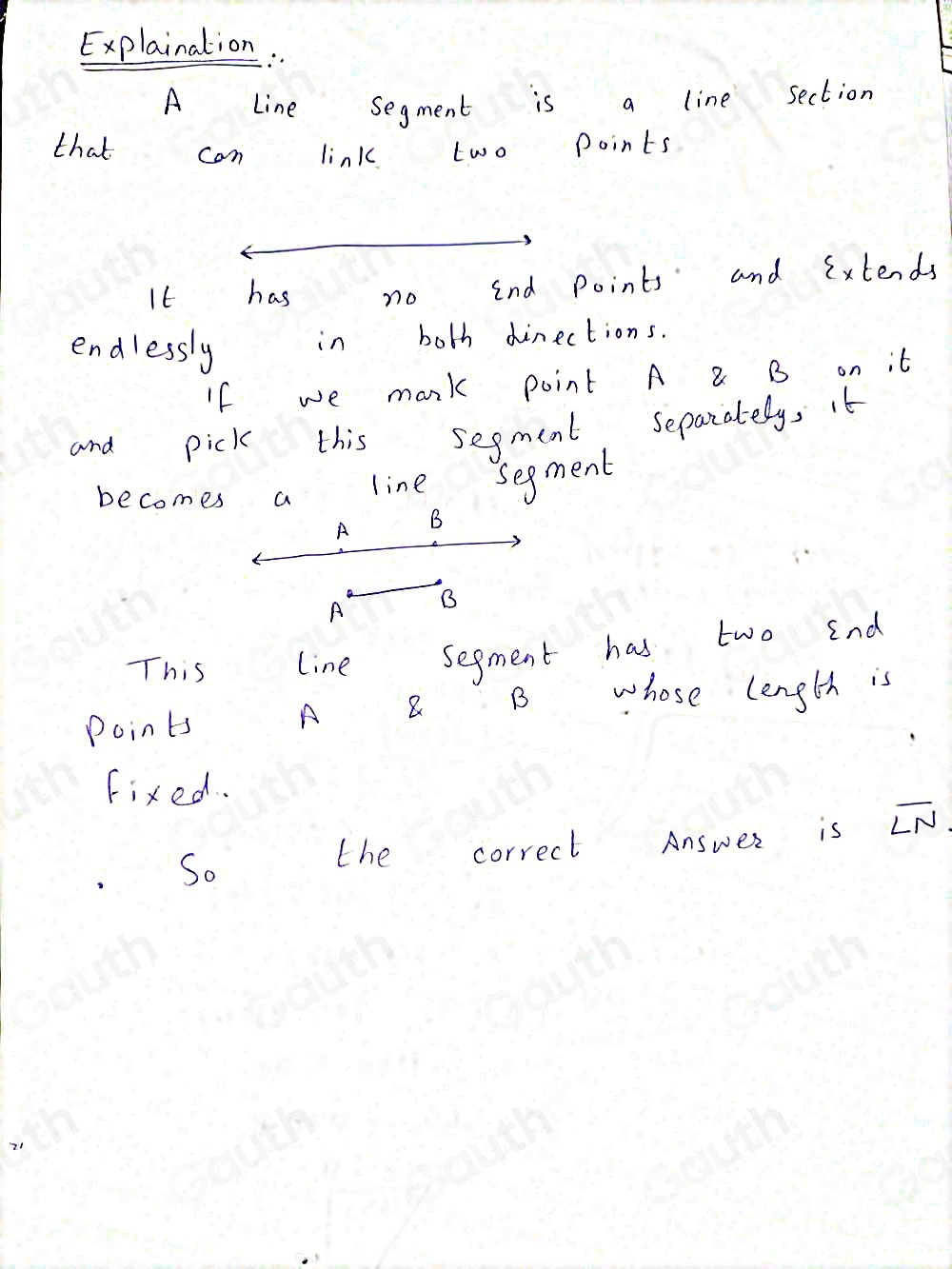 Solved: Which is a name of the dashed line segment? overleftrightarrow ...