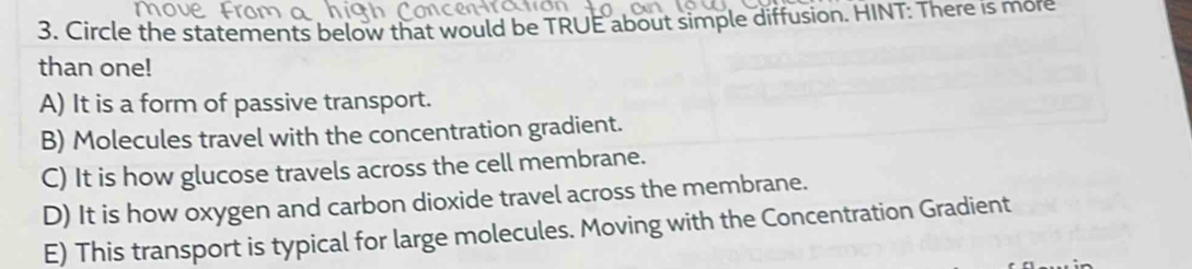 Solved: Circle the statements below that would be TRUE about simple ...