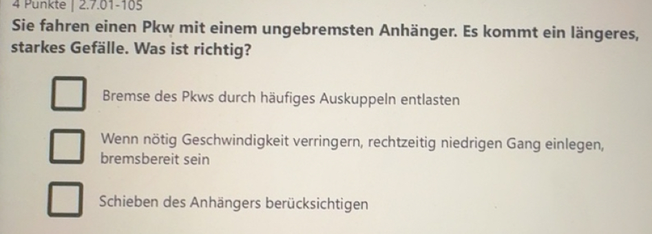 Sie Fahren Einen Pkw Mit Einem Ungebremsten
