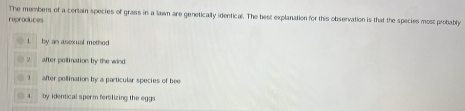 Solved: The members of a certain species of grass in a lawn are ...