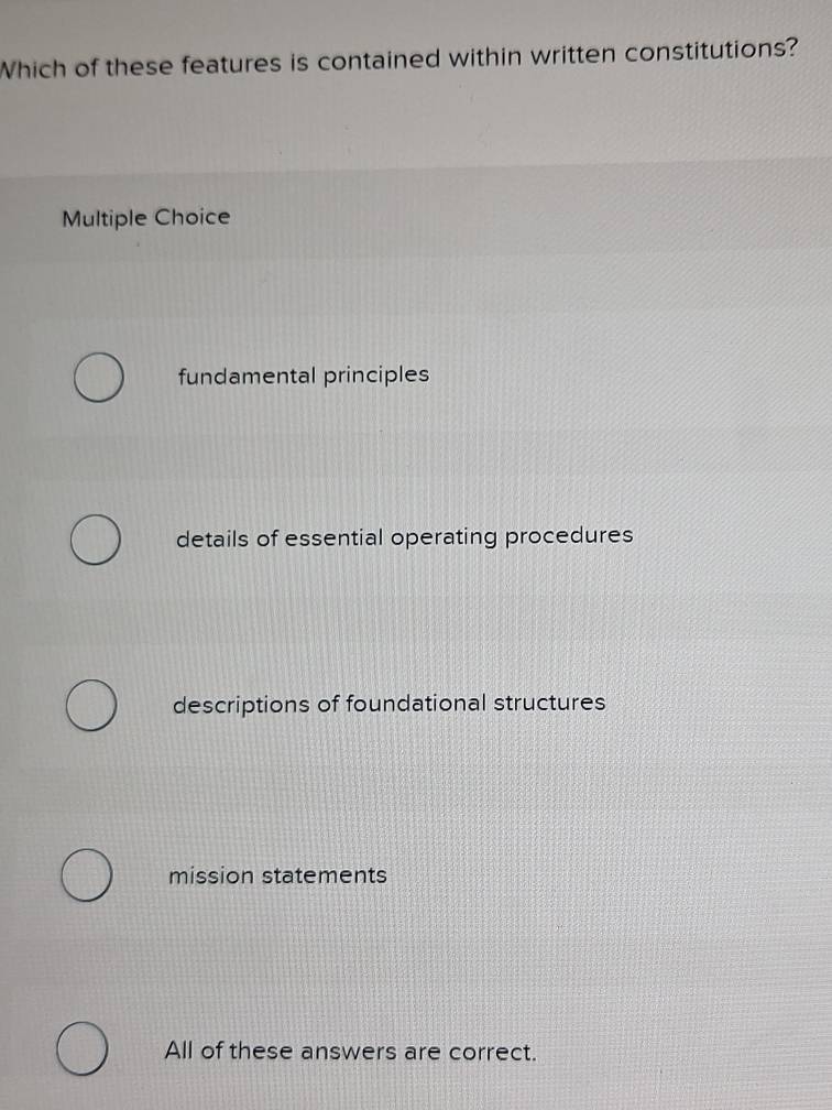 Solved: Which of these features is contained within written ...