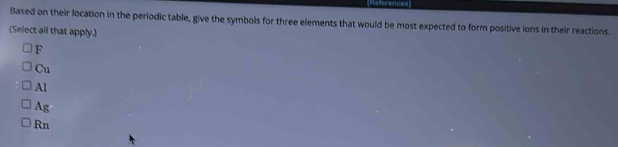 Solved: [References Based on their location in the periodic table, give ...