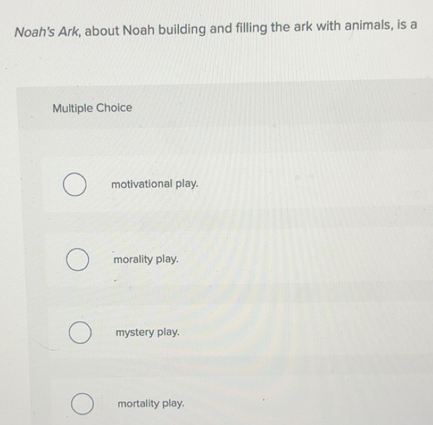 Solved: Noah's Ark, about Noah building and filling the ark with ...