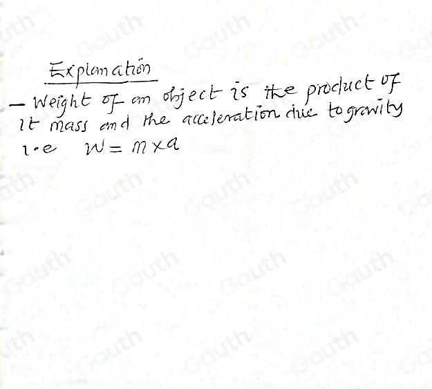 Solved: If an object has a mass of 22Kg at sea level. What will be its ...