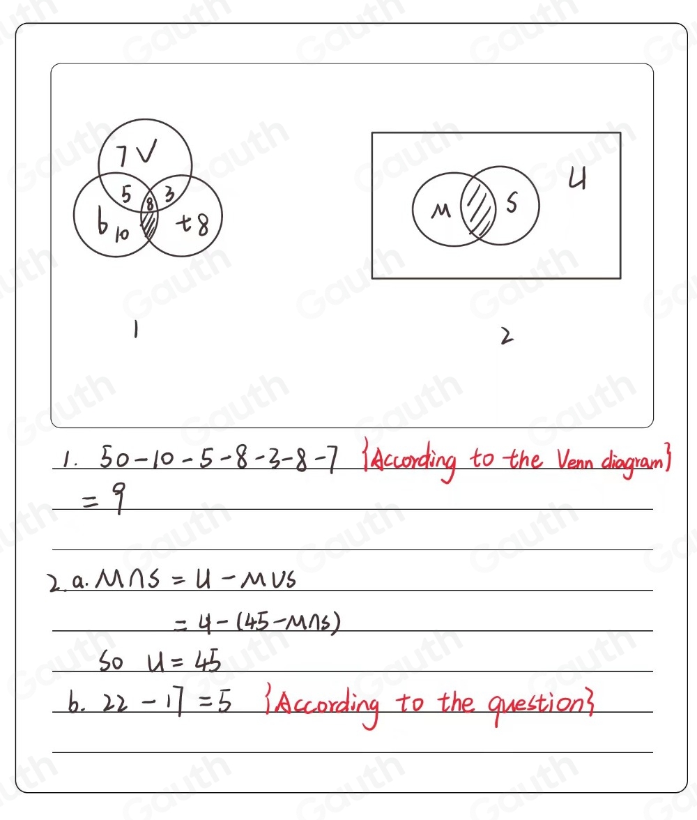 Solved: Read and solve each problem using a Venn diagram. 1. Each ...