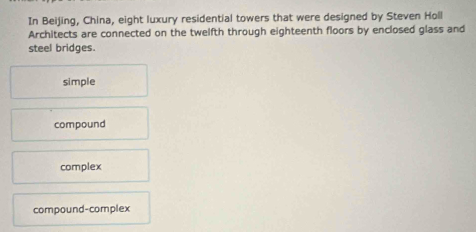 Solved: In Beijing, China, eight luxury residential towers that were ...