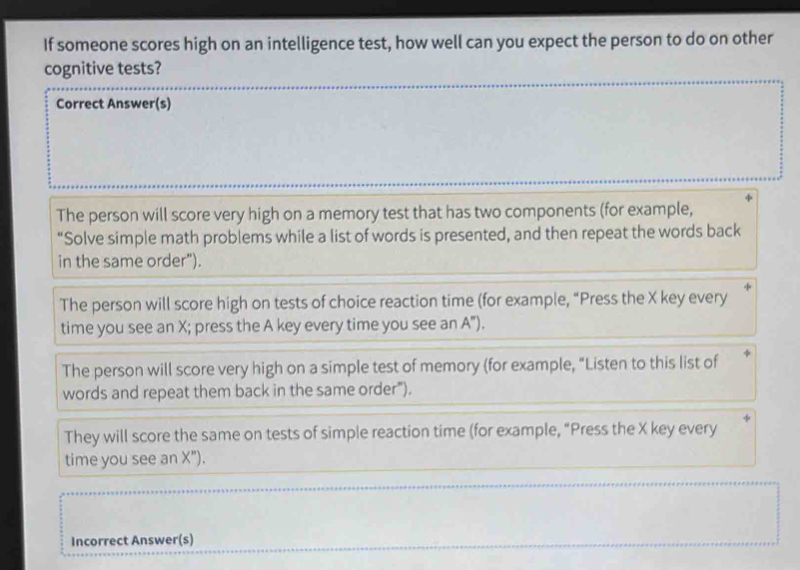 Solved: If someone scores high on an intelligence test, how well can ...