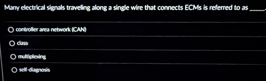 Solved: Many electrical signals traveling along a single wire that ...