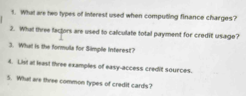 Solved: What are two types of interest used when computing finance ...