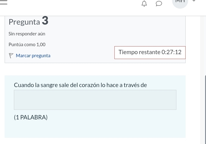 Resuelto:Pregunta 3 Sin responder aún Puntúa como 1,00 Tiempo restante ... Resuelto:Pregunta 3 Sin responder aún Puntúa como 1,00 Tiempo restante ...