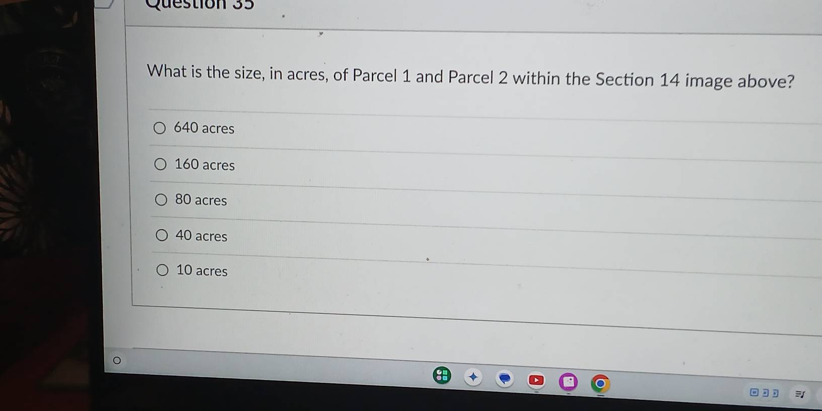 Solved: What is the size, in acres, of Parcel 1 and Parcel 2 within the ...