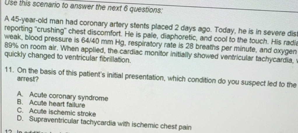 Solved: Use this scenario to answer the next 6 questions: A 45-year-old ...