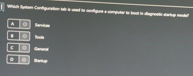 Solved: Which System Configuration tab is used to configure a computer ...