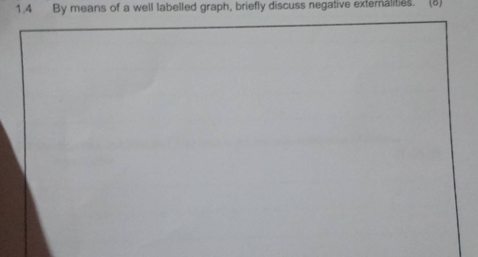 Gelöst:1.4 By means of a well labelled graph, briefly discuss negative ...