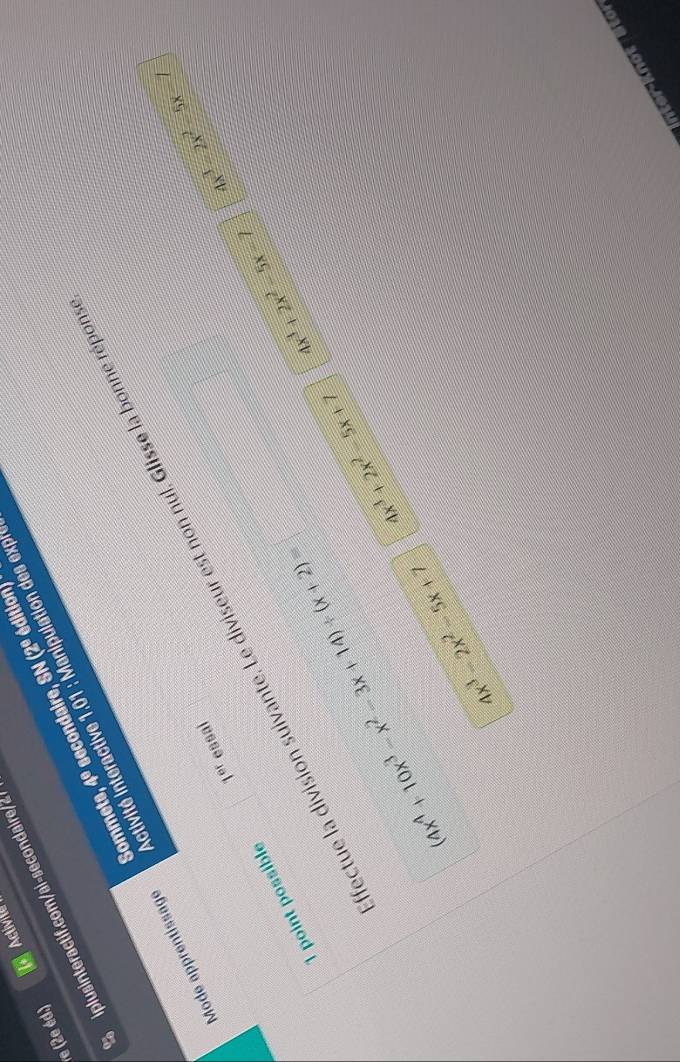 Solved: Activite plusinteractif.com/ai-secondaire/ e (2e éd.) Sommets, 4º secondaire, SN (2º éd ...