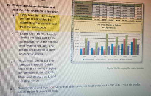 Solved: Review break-even formulas and build the data source for a line ...