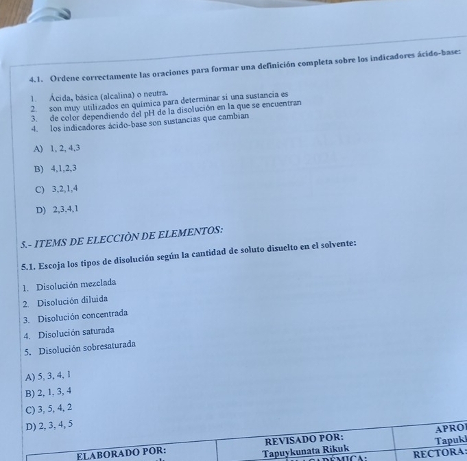 Resuelto:Ordene correctamente las oraciones para formar una definición ...