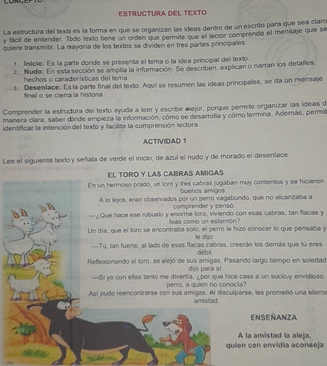Résolu :ESTRUCTURA DEL TEXTO La estructura del texté es la forma en que ...