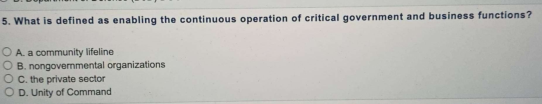 Solved: What is defined as enabling the continuous operation of ...