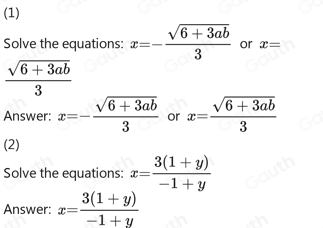 Selesai:Express x as the subject of formula. Ungkapkan x sebagai ...