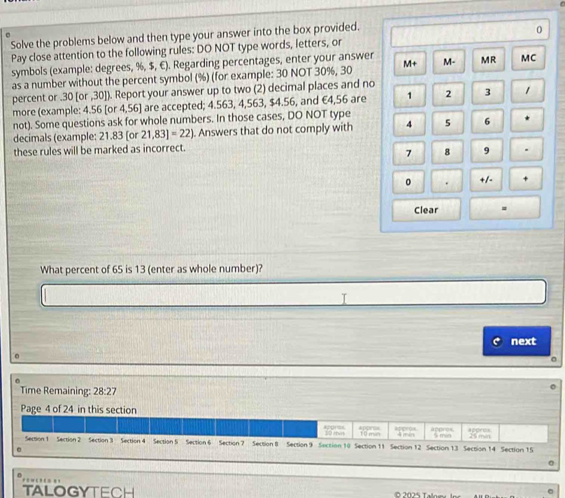 Solved: Solve the problems below and then type your answer into the box ...