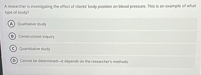 Solved: A researcher is investigating the effect of clients' body ...