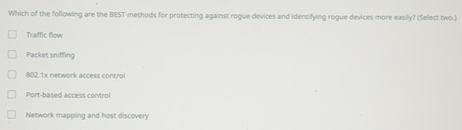 Solved: Which of the following are the BEST methods for protecting ...