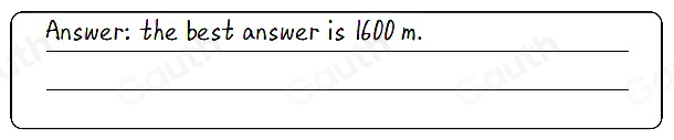 Solved: What is the curved line distance in meters along the road from ...