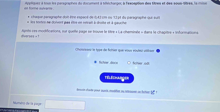 Résolu :Appliquez à tous les paragraphes du document à télécharger, à l'exception des titres et de