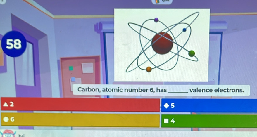 Solved: Carbon, atomic number 6, has _valence electrons. ∠ 2 5 6 4 br ...