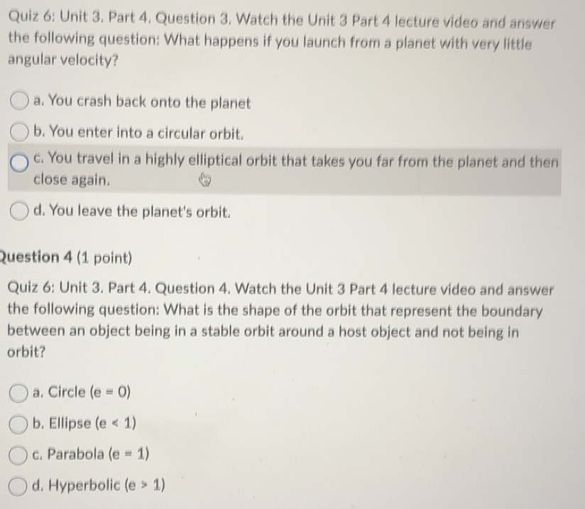 Solved: Watch the Unit 3 Part 4 lecture video and answer the following ...
