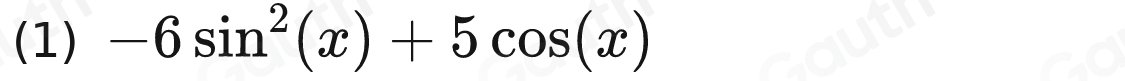 Solved: 6cos^2x+5cos x-6 [Math]